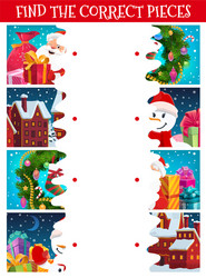 Find missing piece - puzzle game for children Vector Image