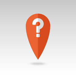 Question mark pin map icon pointer markers Vector Image