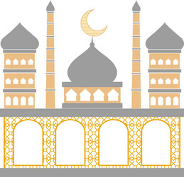 Arabic mosque temple Royalty Free Vector Image