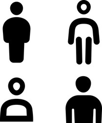 Man person basic body language posture stick Vector Image