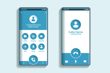 Phone call screen interface Royalty Free Vector Image