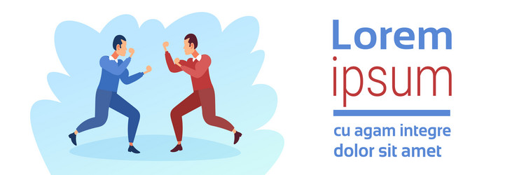 Men fight competition Royalty Free Vector Image