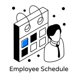 Employee schedule Royalty Free Vector Image - VectorStock