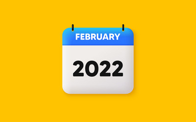 February month icon event schedule feb date Vector Image