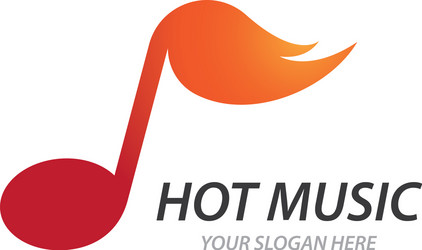 Hot music logo Royalty Free Vector Image - VectorStock