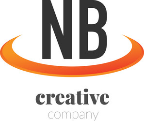Initial letter nb creative hexagonal design logo Vector Image