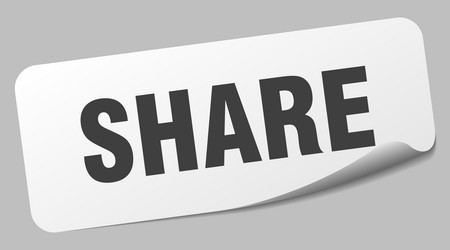 Share sticker share label Royalty Free Vector Image