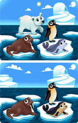 Winter Spot the Difference Vector Images (over 130)