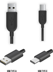 Usb type c symbol Royalty Free Vector Image - VectorStock