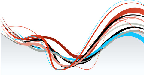 Wavy double lines form a decorative rectangular Vector Image