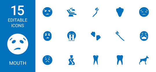 Mouth icons Royalty Free Vector Image - VectorStock