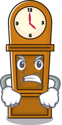 Angry alarm clock mascot cartoon Royalty Free Vector Image