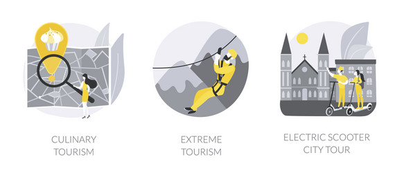 Authentic travel experience abstract concept Vector Image