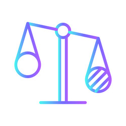 Finance scale icons with black outline style Vector Image