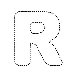 Letter r sign design template element orange icon Vector Image