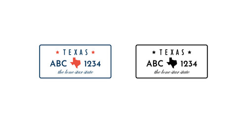 Texas License Plate Vector Images (over 130)
