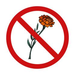 Prohibition sign of dandelion weeds yard Vector Image