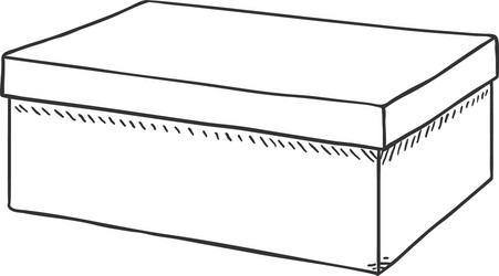 Sketch open shoes box Royalty Free Vector Image