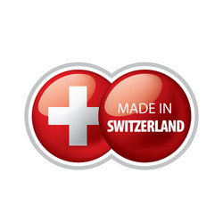 Swiss made icon set in switzerland product Vector Image