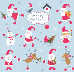 Christmas set Royalty Free Vector Image - VectorStock