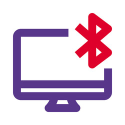 Wireless connections through bluetooth on desktop Vector Image