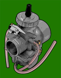 Carburetor template for graphic design Royalty Free Vector