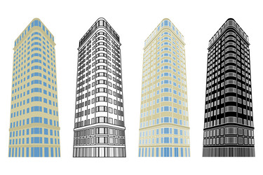 Rotating building in curitiba brazil Royalty Free Vector