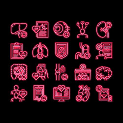 Plants safe neon glow icon Royalty Free Vector Image