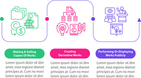 Unique author rights infographic template Vector Image
