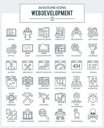 Seo and development ultra modern color Royalty Free Vector