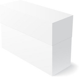 White box with shadow on background Royalty Free Vector