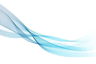 Abstract wave flow line isolated on white Vector Image