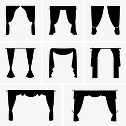 Curtains icon on white background Royalty Free Vector Image