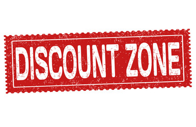Discount zone label or sticker Royalty Free Vector Image