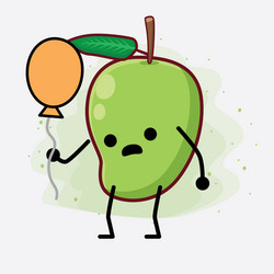Mango fruit cartoon mascot character with crying Vector Image