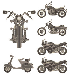 Motorbike flat icon isolated bike speed side view Vector Image