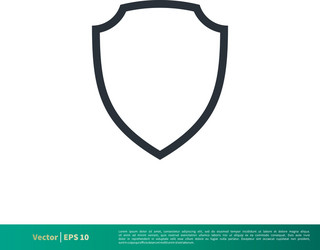Simple shape shield icon logo template design eps Vector Image