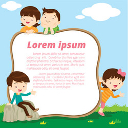 Board template with cute rabbit on white Vector Image