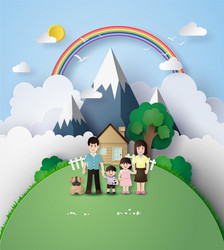 Happy family Royalty Free Vector Image - VectorStock