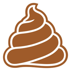 Simple stroke poo icon Royalty Free Vector Image