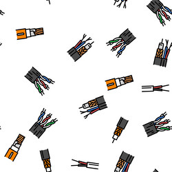 Wire cable technology connection seamless Vector Image
