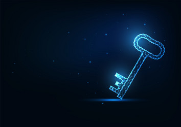 Futuristic goal concept with three glowing low Vector Image