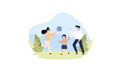 Happy family recreation active Royalty Free Vector Image