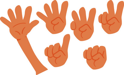 One fingers counting icon for education hands Vector Image