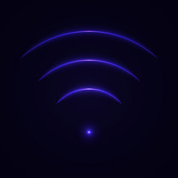 Wireless neon icon no wifi different levels Vector Image