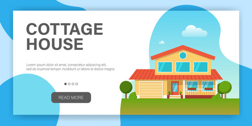 Modern cottage house set real estate concept Vector Image