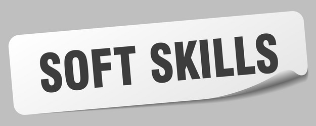 Soft skills sticker soft skills label Royalty Free Vector