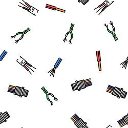 Wire cable technology connection seamless Vector Image