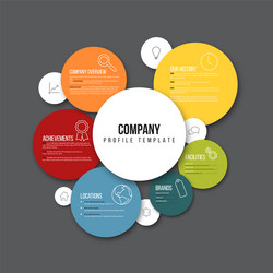 Design infographic template of company overview Vector Image