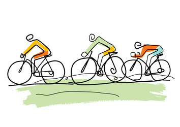 Group Cycling Clipart
